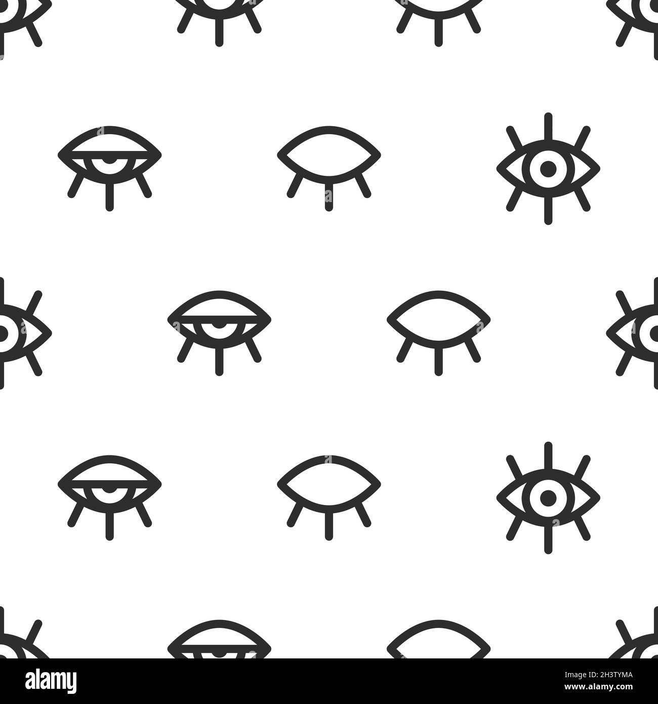Seamless pattern with open and closed eye line. Background with eyes ...