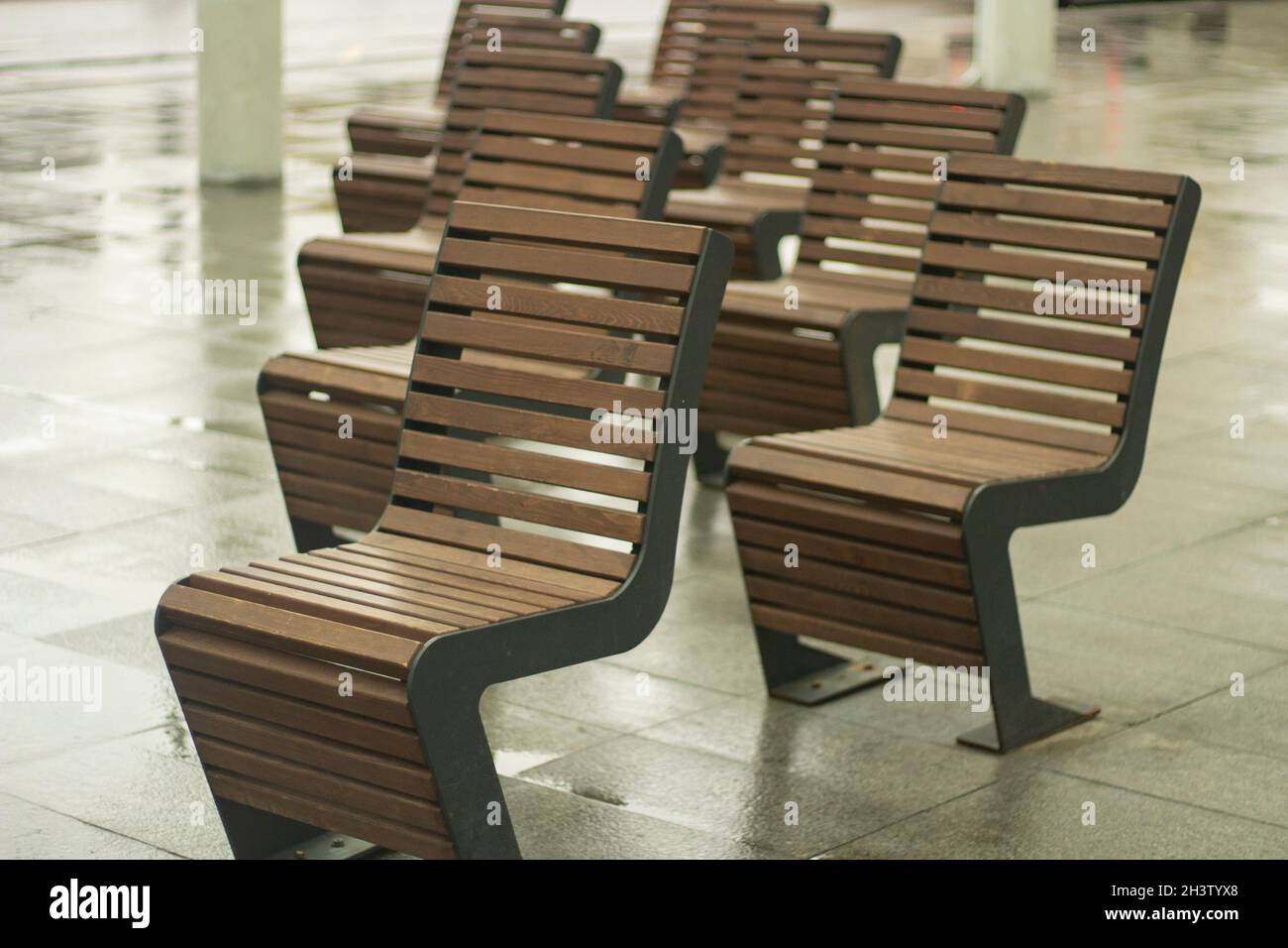 Airport bus transport blue seats hi-res stock photography and images ...