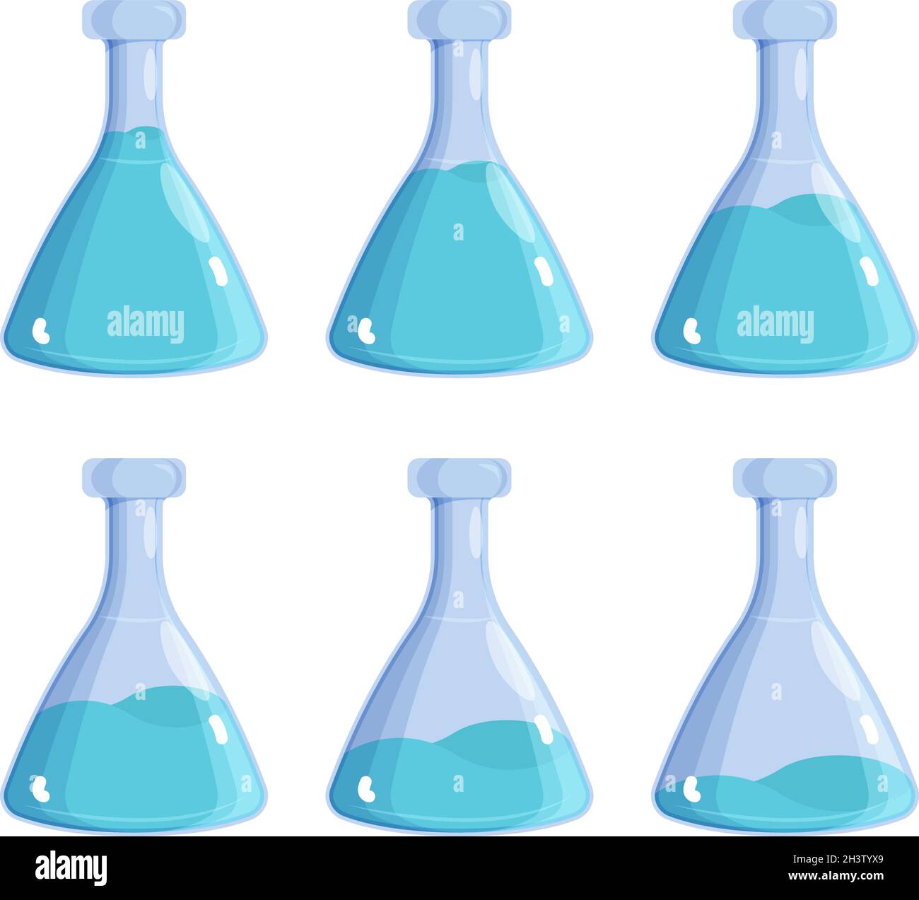 Magical potion. Jar bottles with witchcraft antidote vector pictures ...