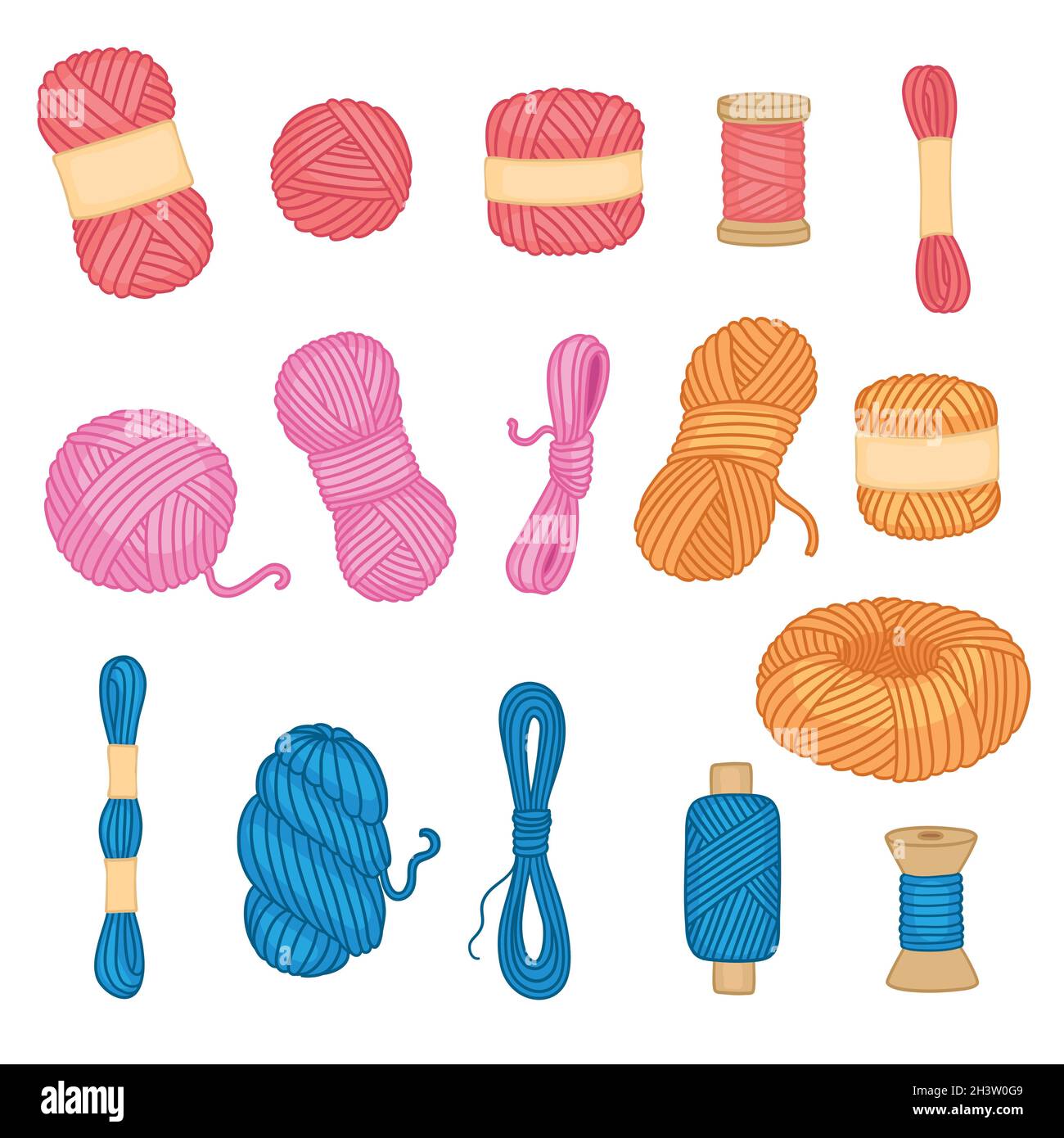 Sewing colored threads Stock Vector Images - Alamy
