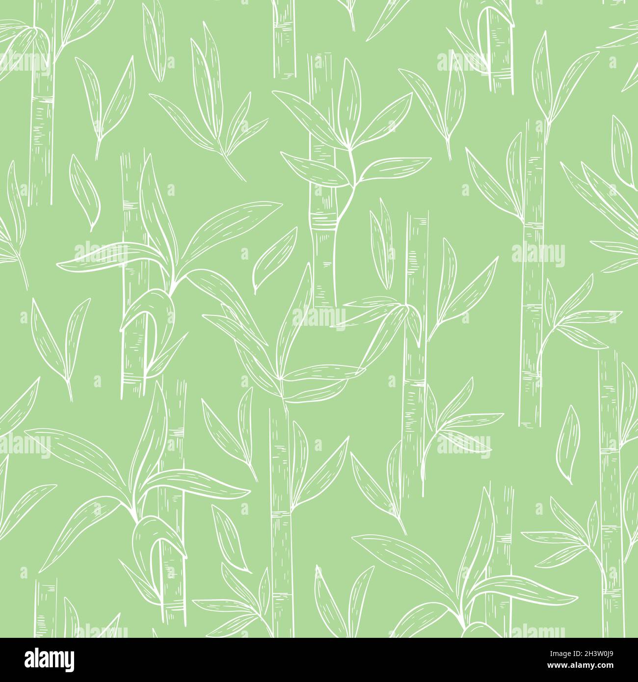 Bamboo outlines seamless pattern, vector illustration Stock Vector ...