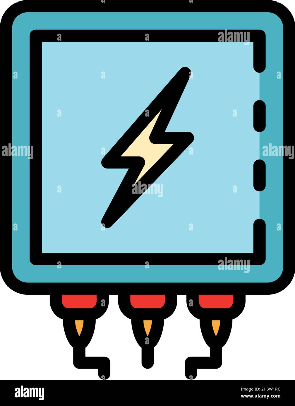 Electrical transformer icon. Outline electrical transformer vector icon ...