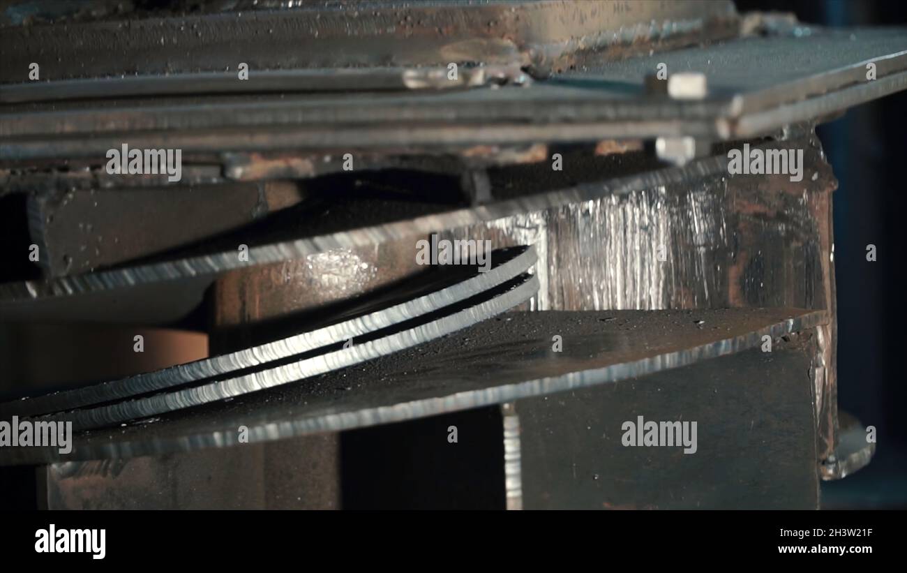 Hydraulic press on manufacture. Clip. Hydraulic press process. Create ...