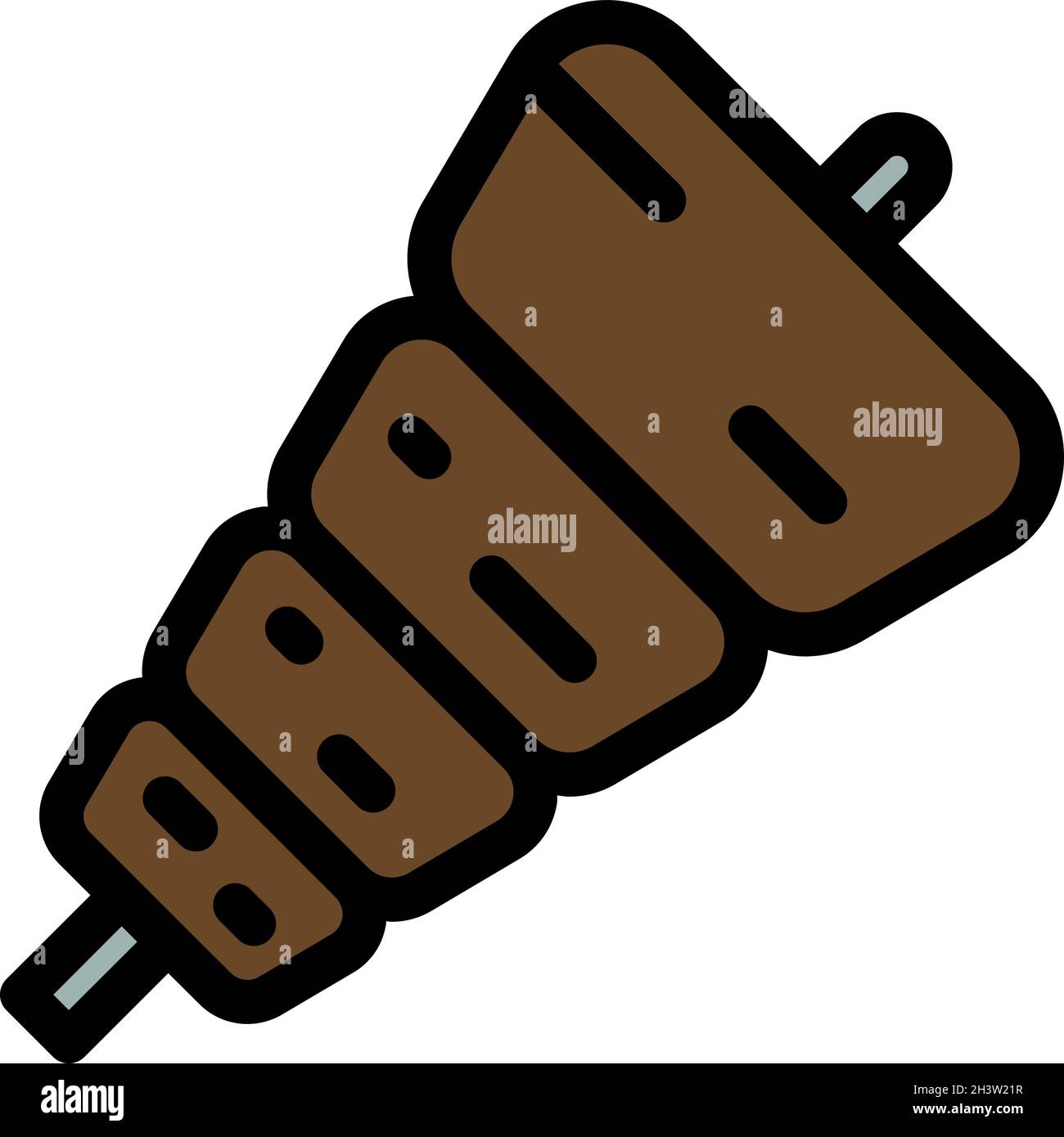 Meat for kebab icon. Outline meat for kebab vector icon thin line color ...