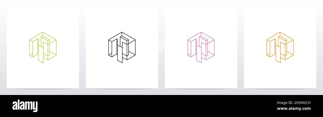 Cubic Wireframe Letter Logo Design R Stock Vector Image & Art - Alamy