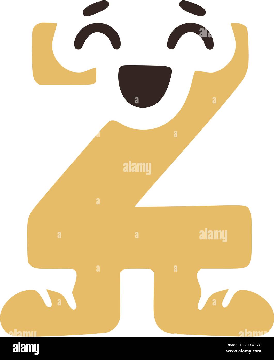 Letter z funny character in sneakers isolated on white background Stock ...