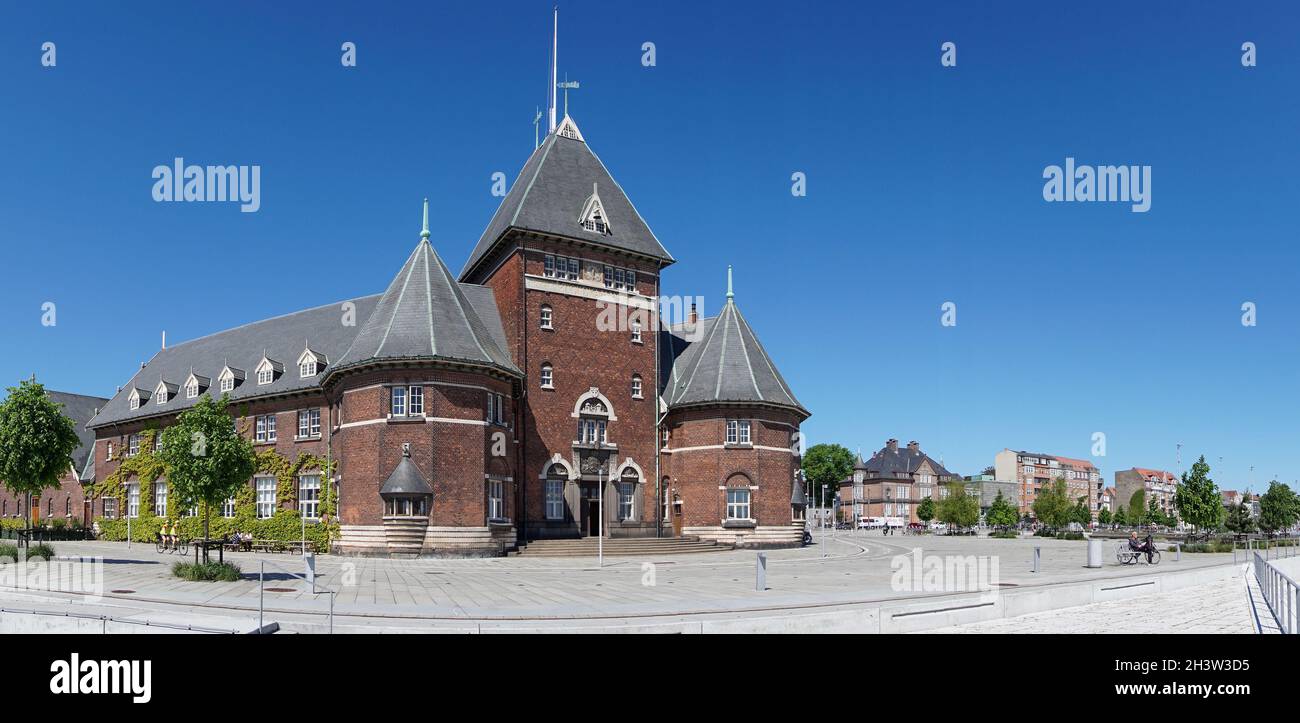View of the historic Customs House in the harbor of Aarhus Stock Photo ...