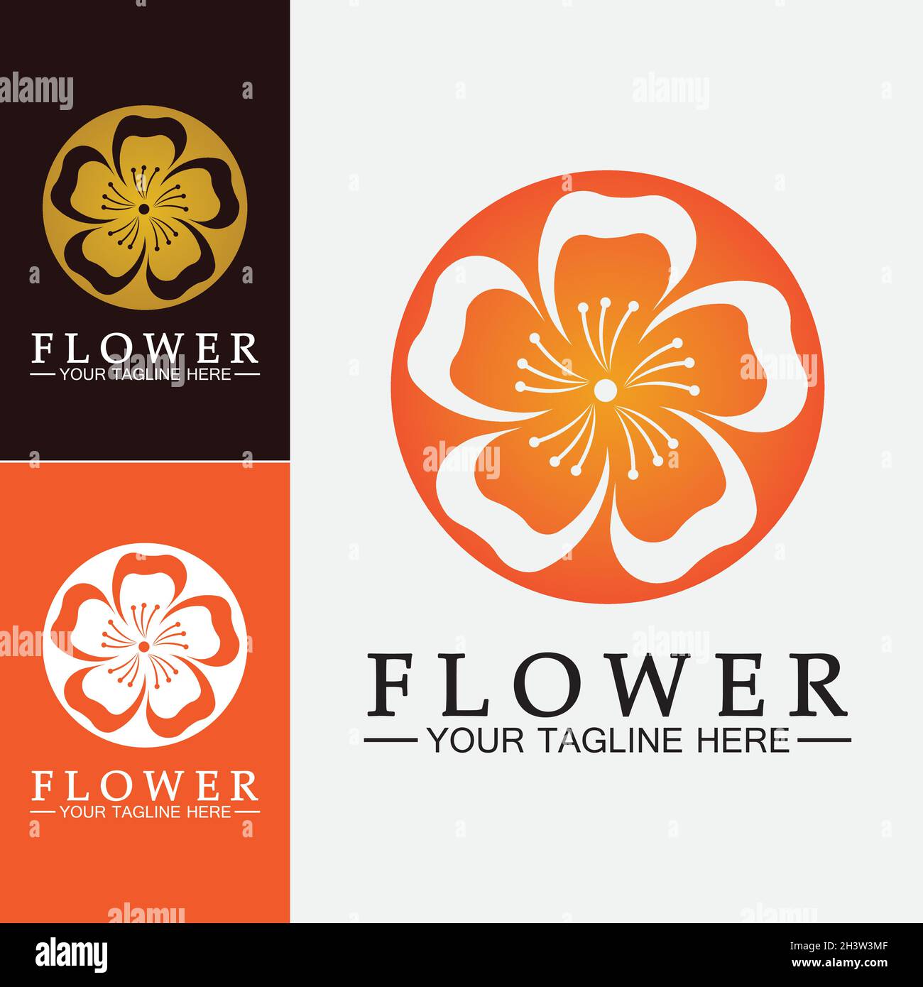 Flower logo vector illustration design template Stock Vector Image ...