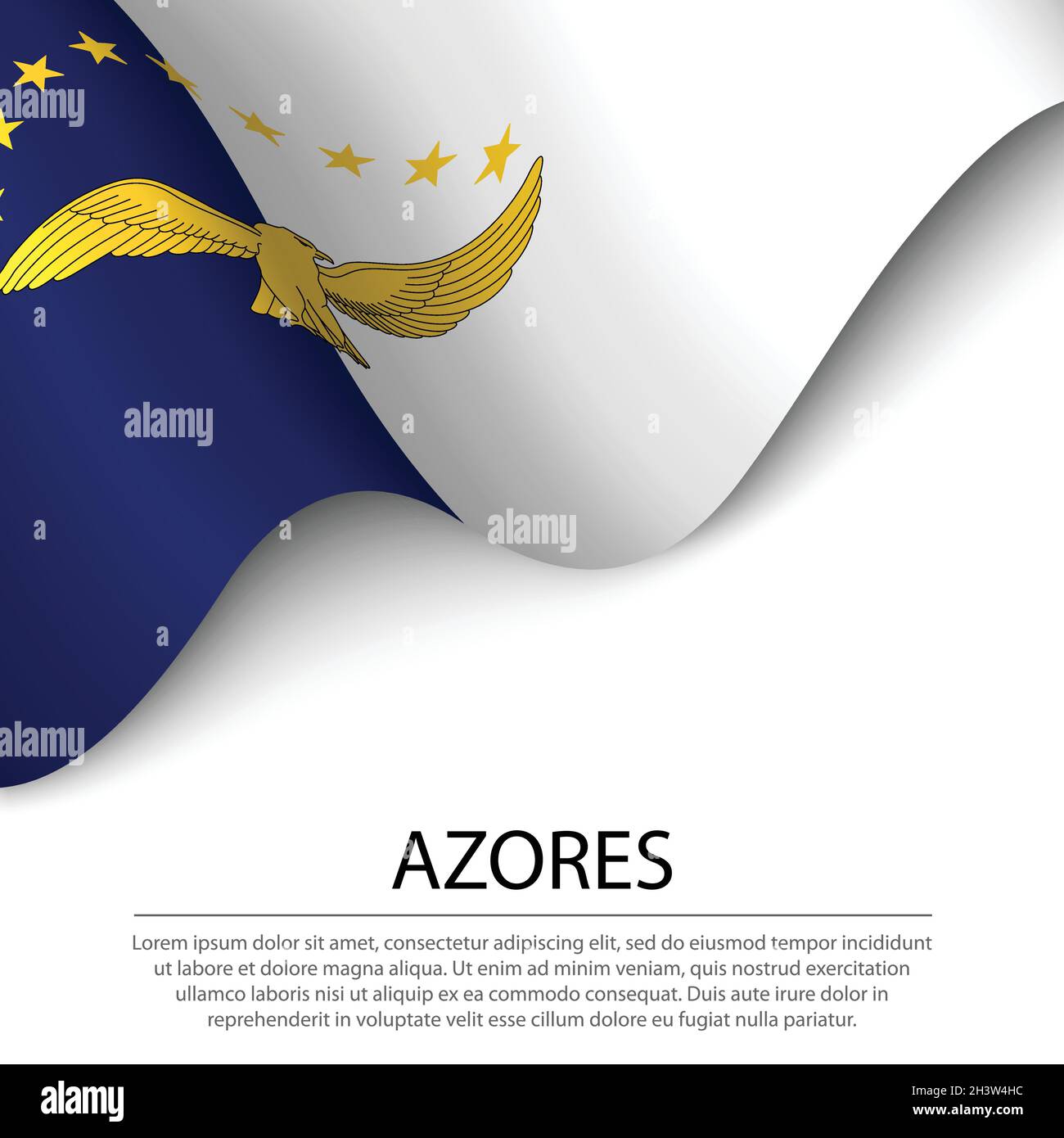 Flag of azores Stock Vector Images - Alamy