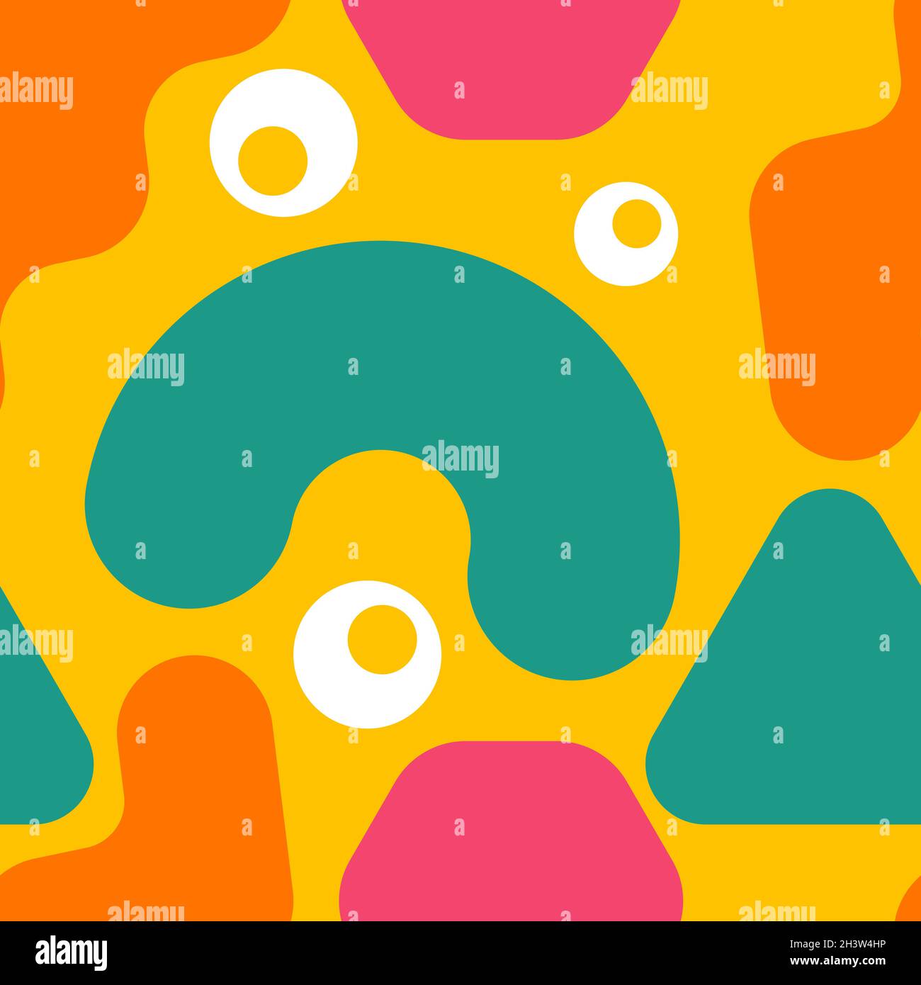 Seamless pattern in memphis style, background with geometric shapes in ...