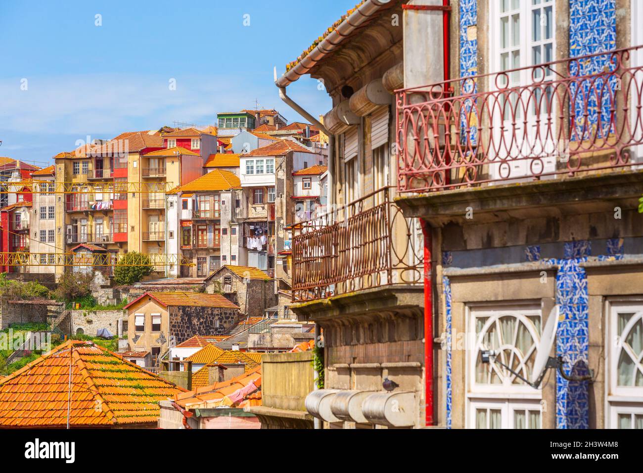 Porto, Portugal old town street view Stock Photo - Alamy
