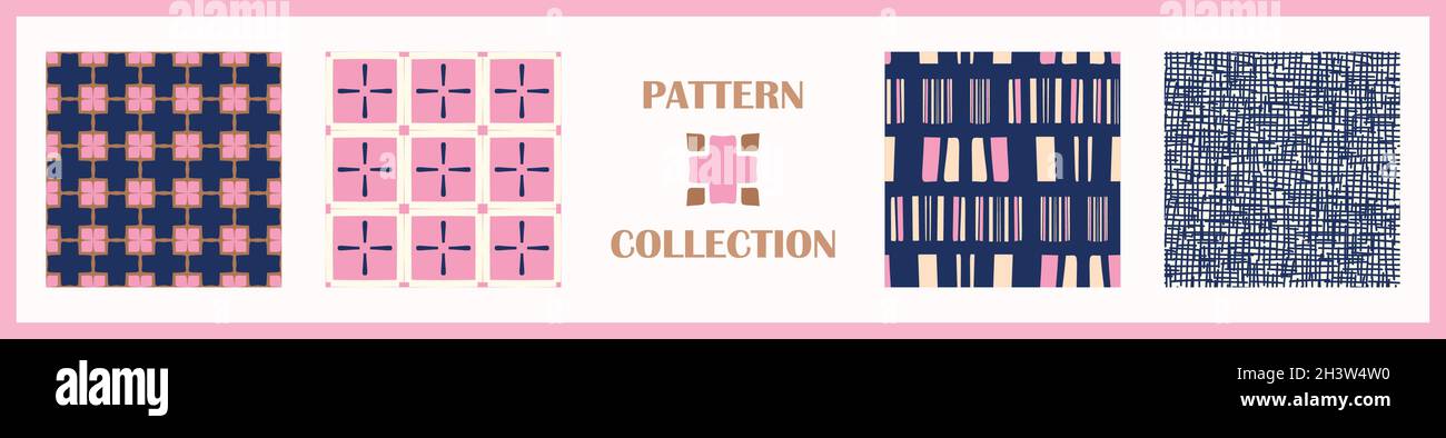 Masculine geometric seamless pattern collection. Simple shape for ...