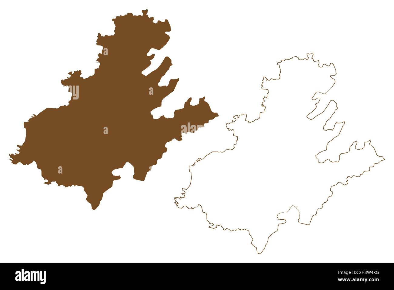 Anvers island (Palmer Archipelago, Antarctica) map vector illustration ...
