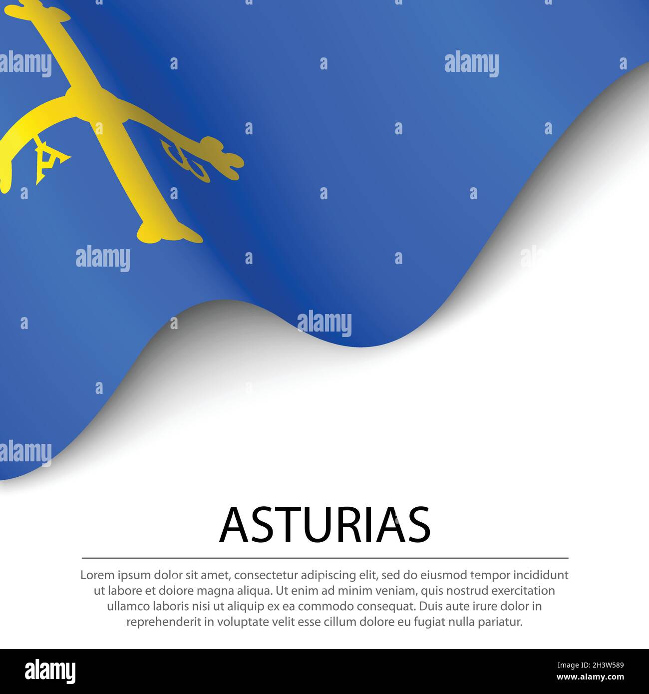 Flag of the region asturias hi-res stock photography and images - Alamy