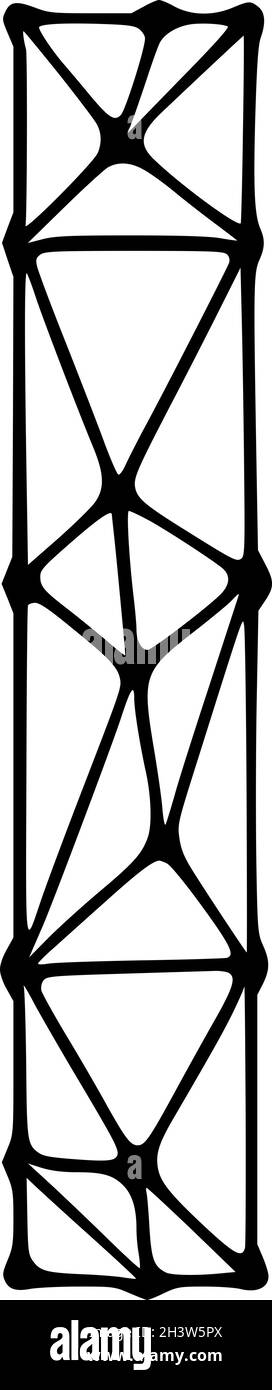 Letter i polygonal symbol, clip art isolated on white background Stock ...