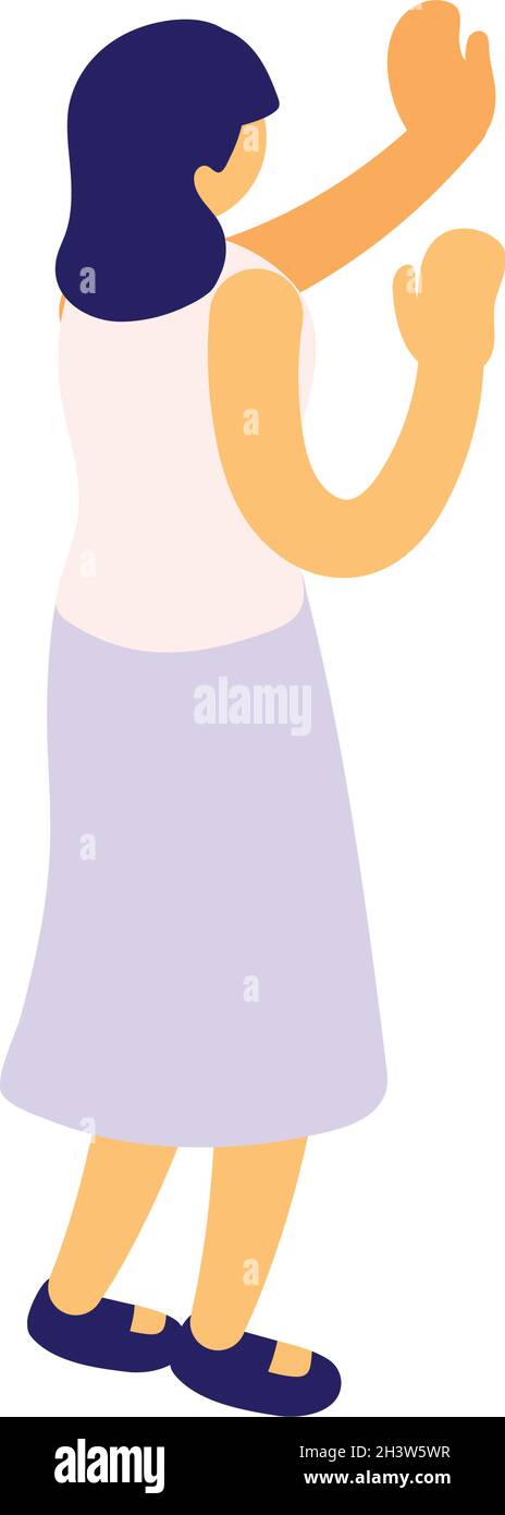 back view woman Stock Vector Image & Art - Alamy