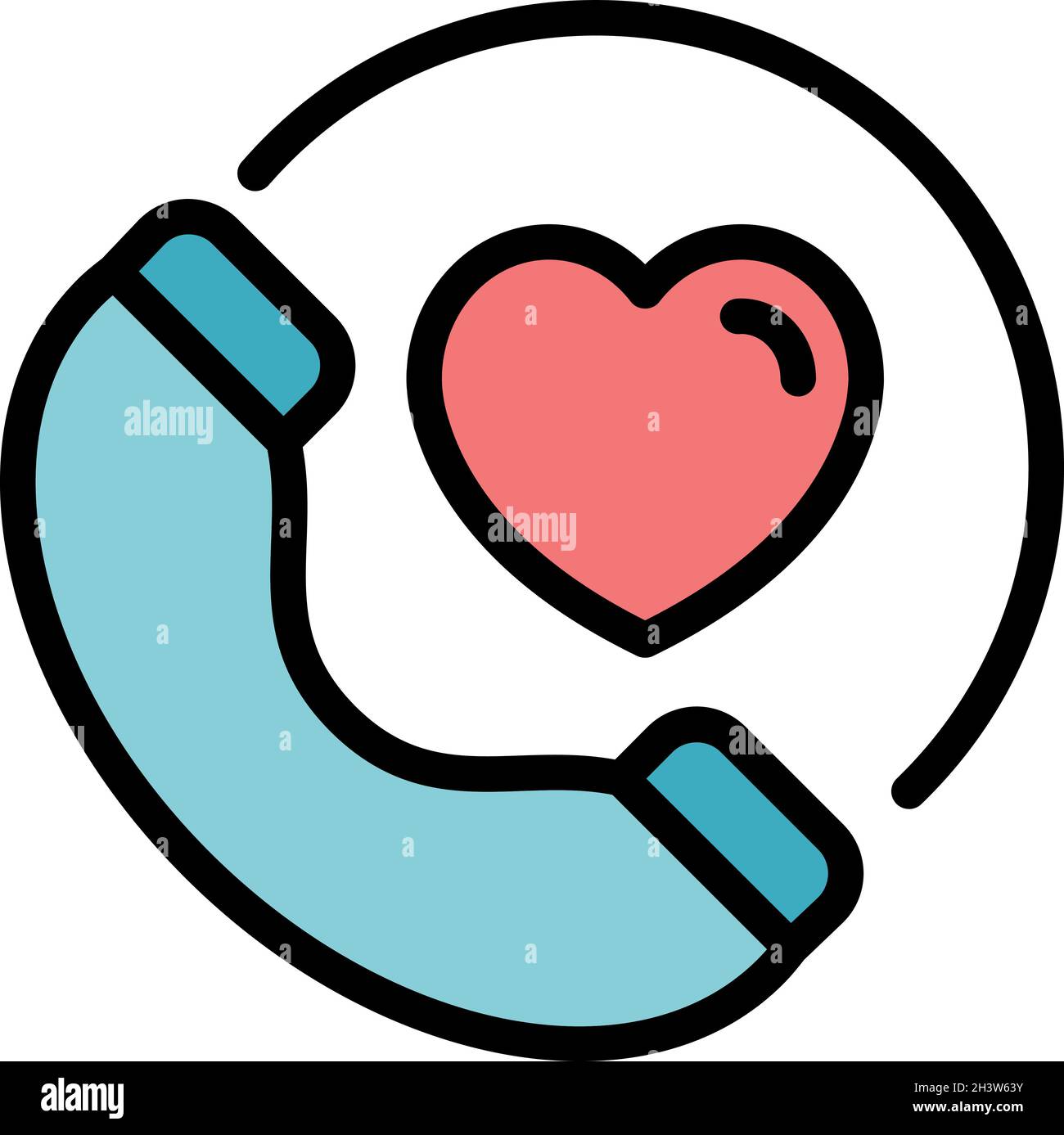 Call for medical help icon. Ouline call for medical help vector icon ...