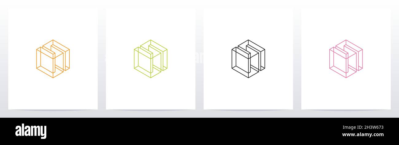 Cubic Wireframe Letter Logo Design S Stock Vector Image & Art - Alamy