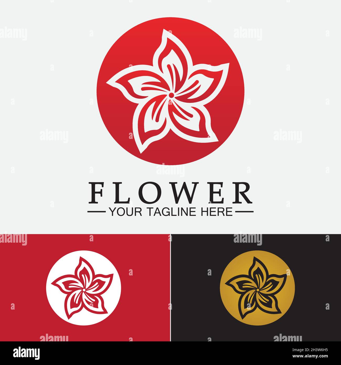 Flower logo vector illustration design template Stock Vector Image ...