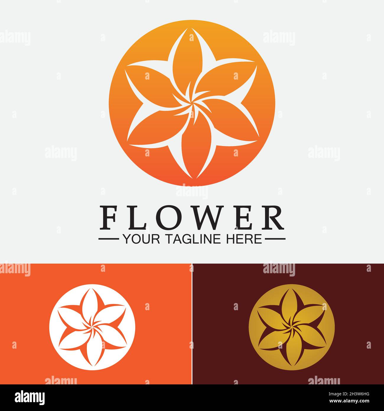 Flower logo vector illustration design template Stock Vector Image ...