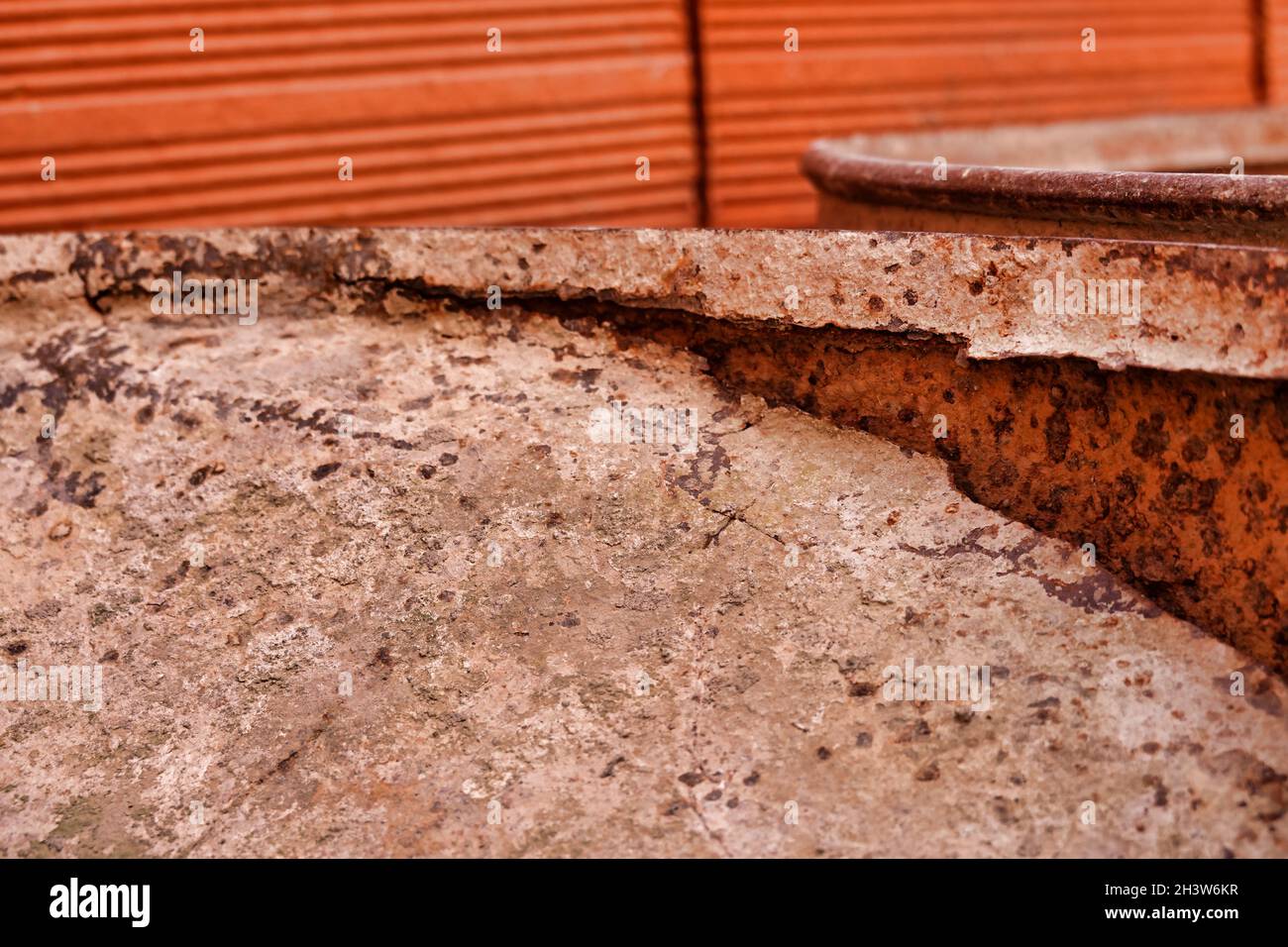 Dirty bucket in an industrial area Stock Photo - Alamy