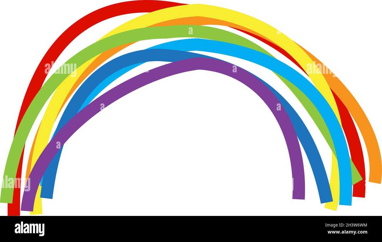 rainbow multicolored curved. Vector Illustration Stock Vector Image ...