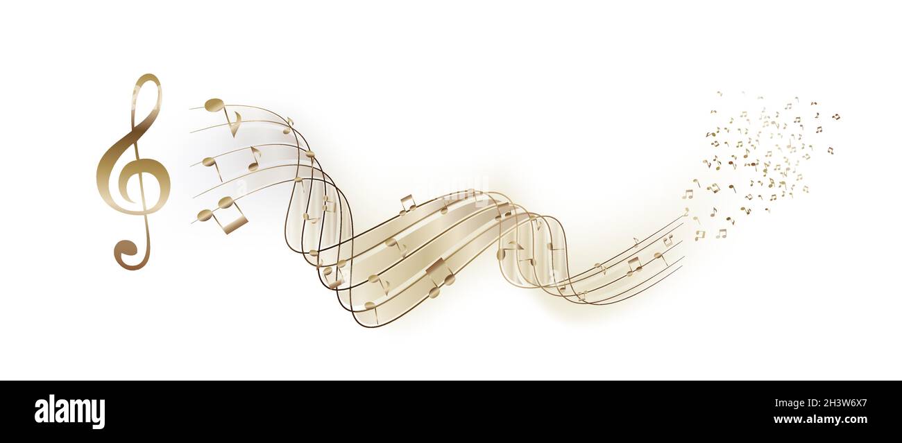 Soaring musical notes on the stave. Vector Illustration Stock Vector ...