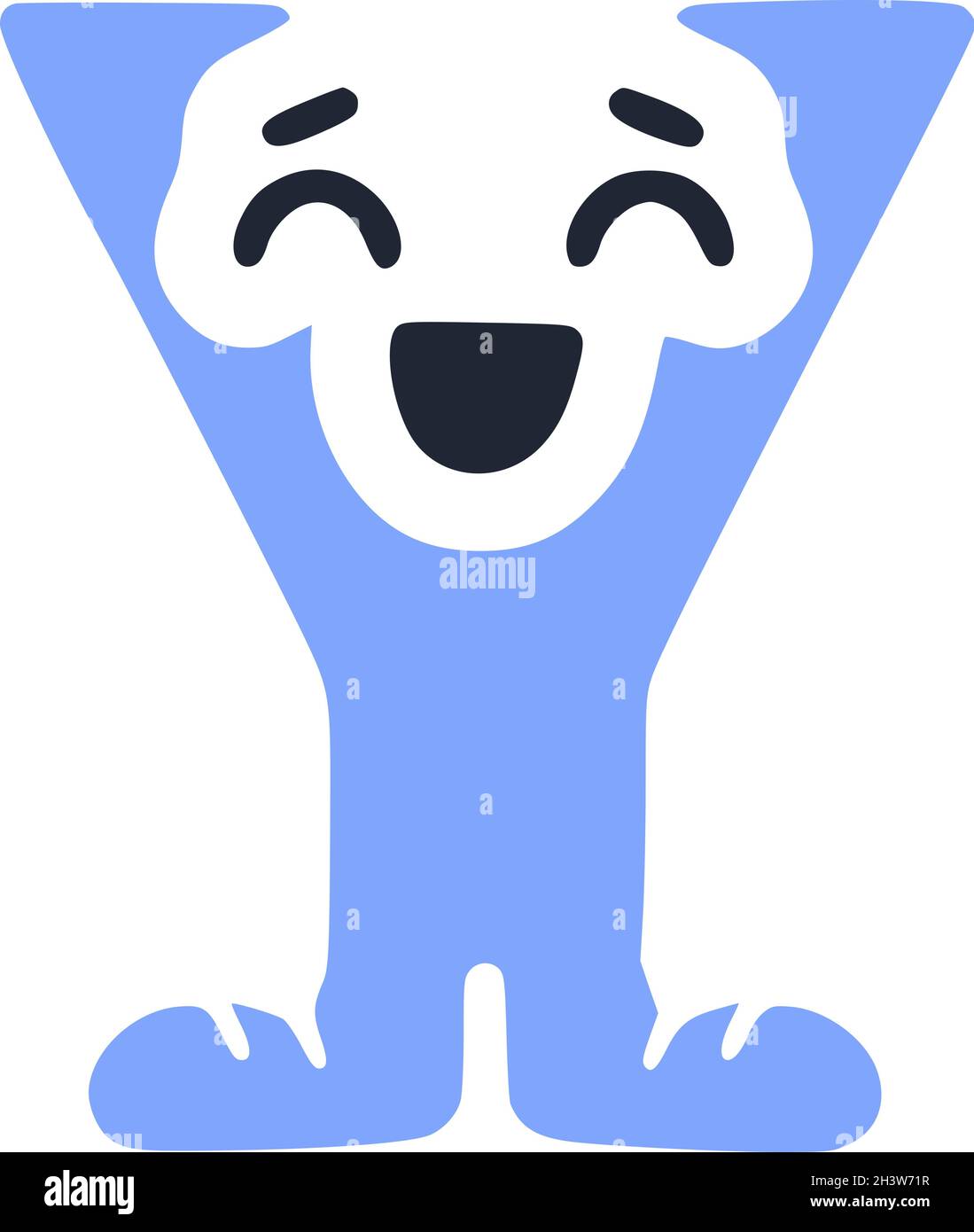 Letter y funny character in sneakers isolated on white background Stock ...