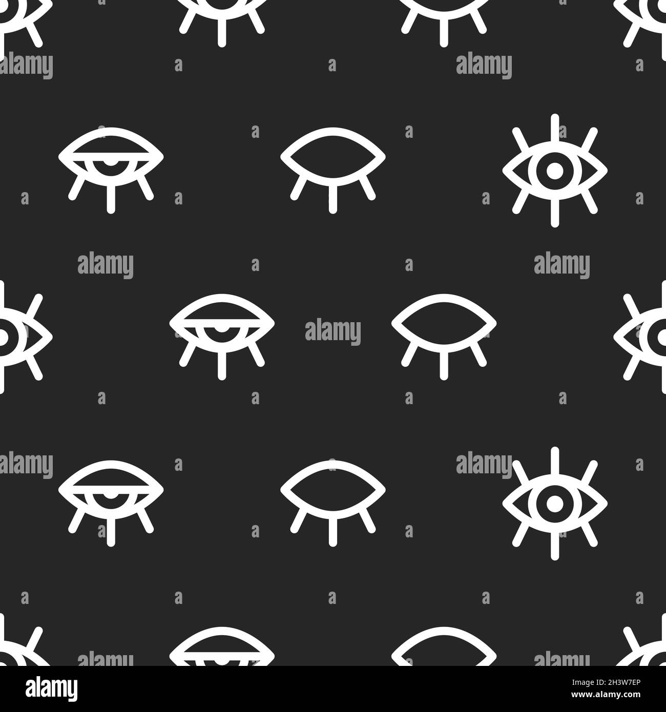 Seamless pattern with open and closed eye line. Background with eyes ...
