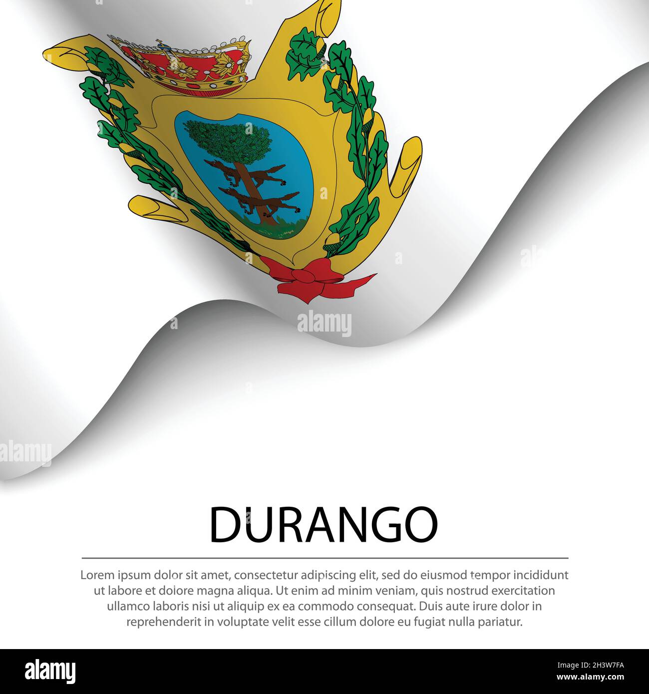 Flag of durango Stock Vector Images - Alamy