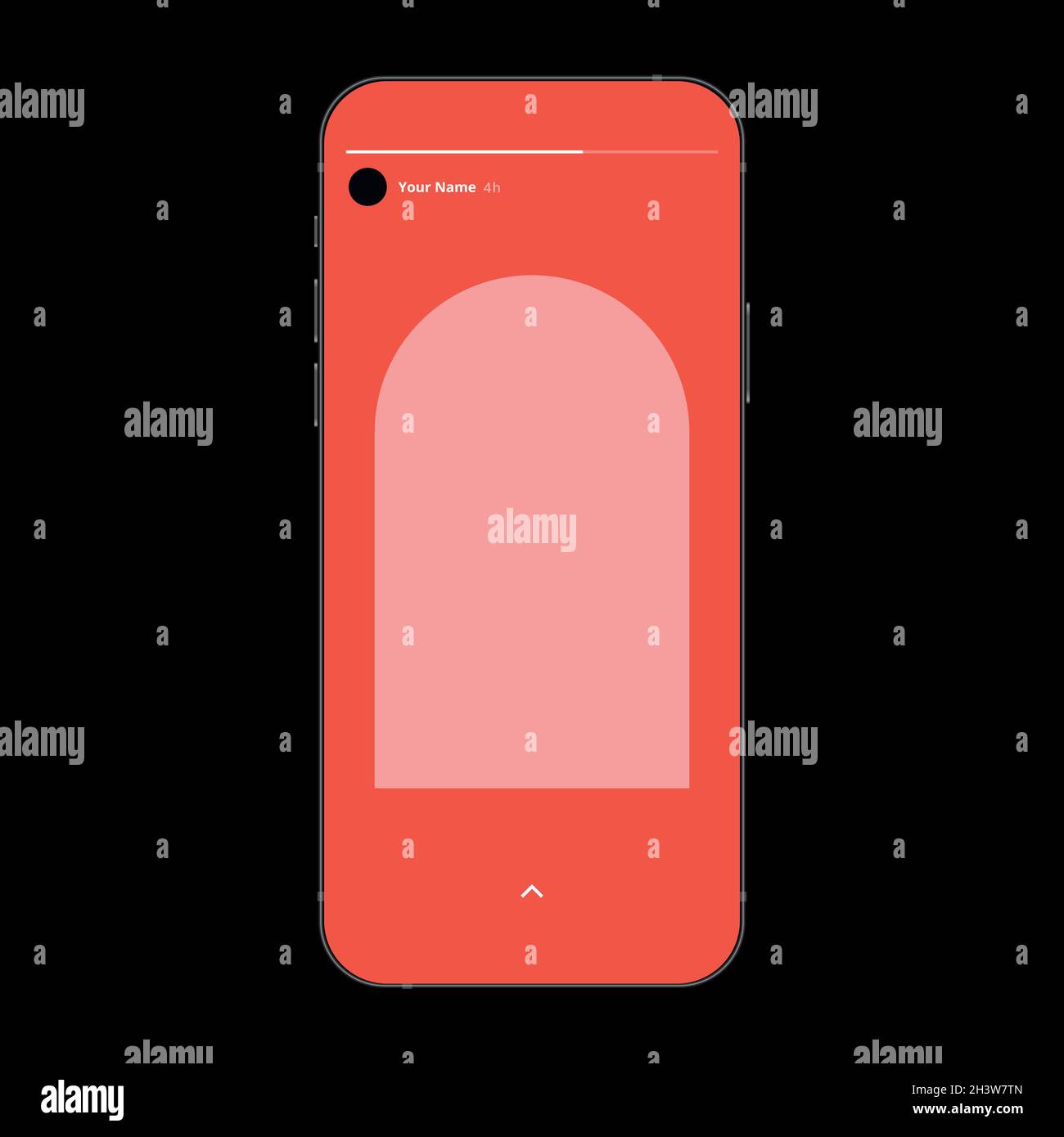 Bright story cover design. Vertical red banner Story template for ...