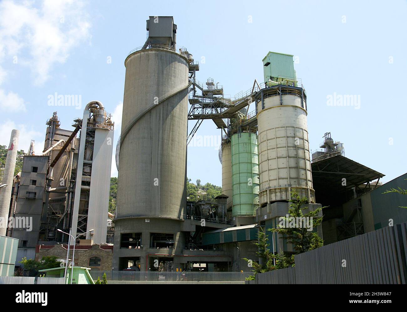 Cement factory in Vallcarca, El Garraf, Barcelona, Catalunya, Spain ...