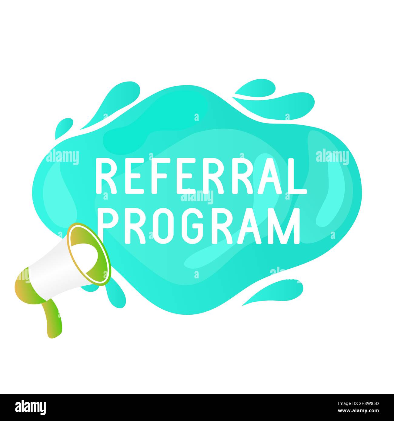 Refer friend banners. Referral program icon, marketing label and refer ...