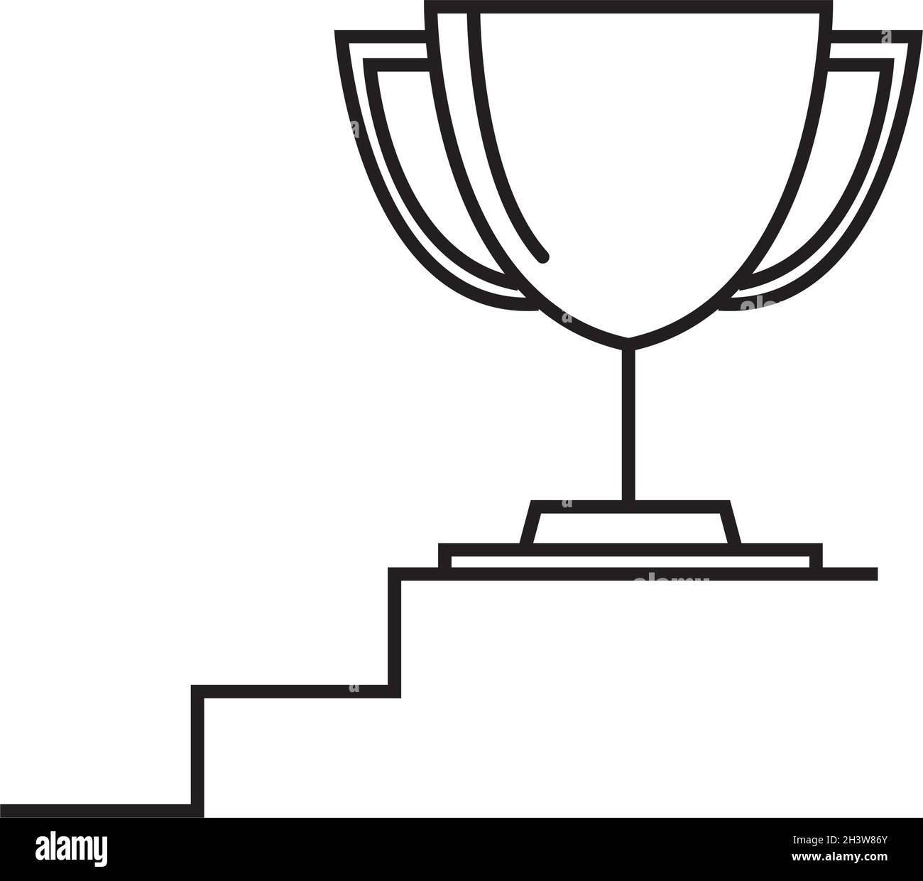 trophy on top ladder Stock Vector Image & Art - Alamy