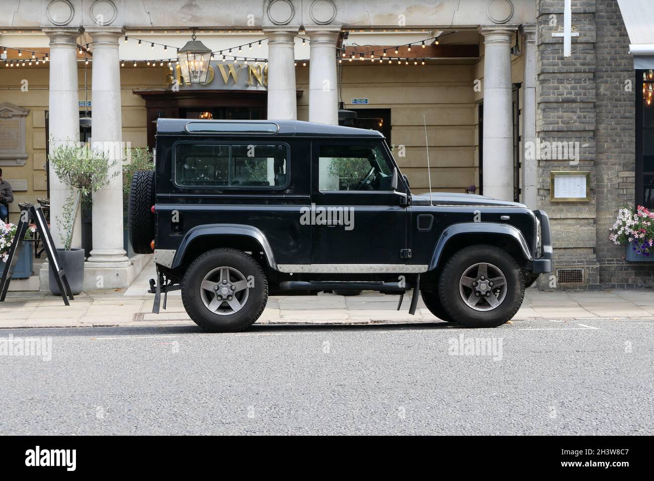 13 September 2021 - Cambridge UK: View of Jeep outside restaurant Stock ...