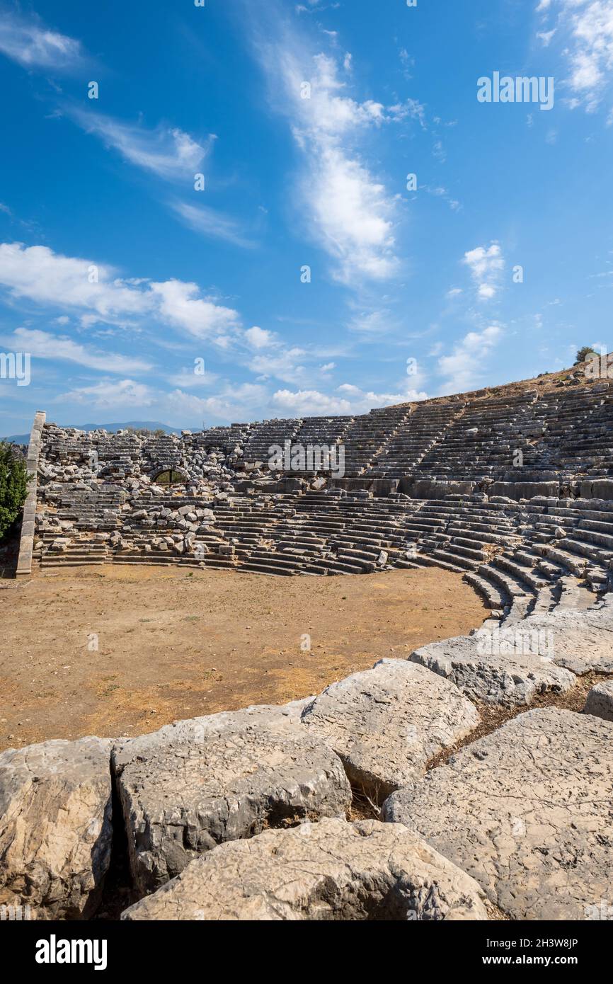 Letoon theatre at the sanctuary palace of Leto, located near the ...