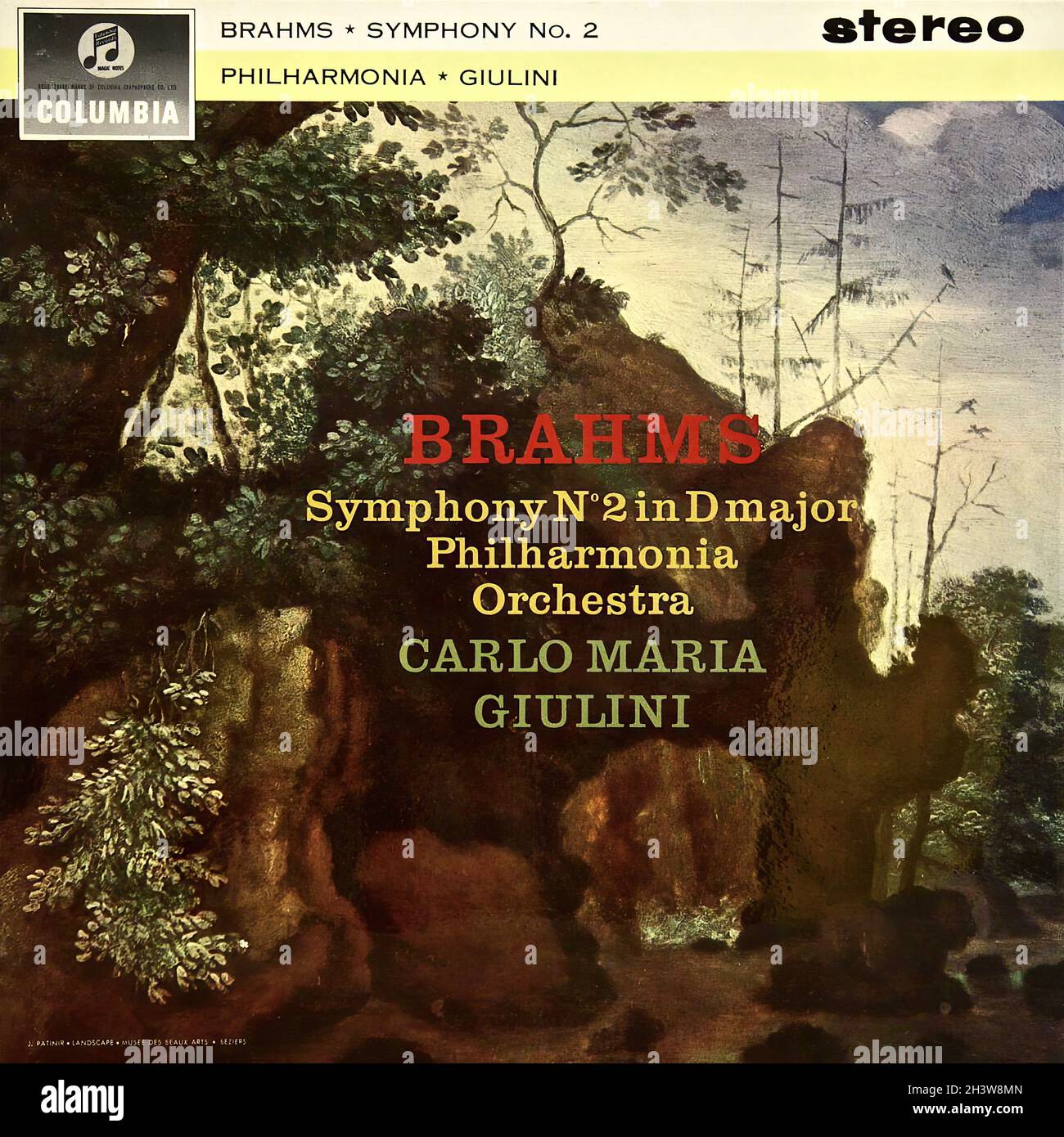 Brahms Symphony 2 - Giulini Columbia UK - Classical Music Vintage Vinyl Record Stock Photo - Alamy