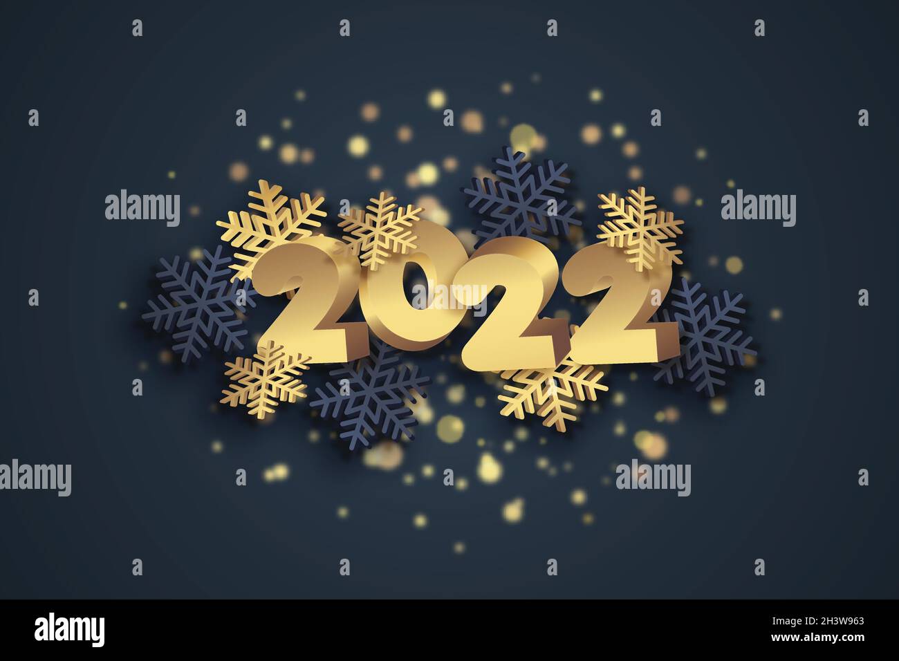 golden new year 2022 concept vector design illustration Stock Vector ...