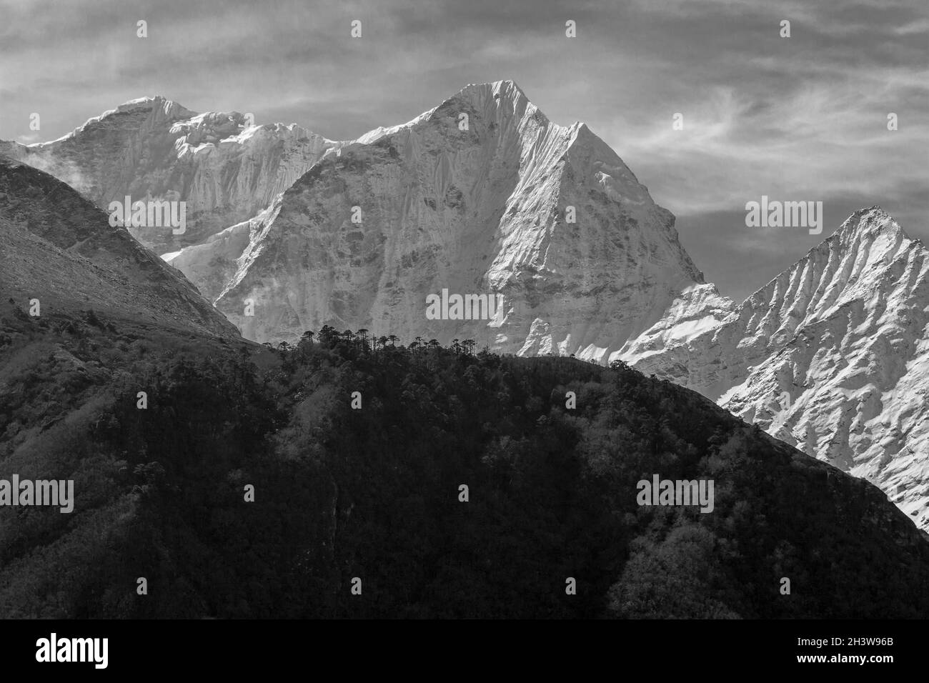 Base camp trek Black and White Stock Photos & Images - Alamy