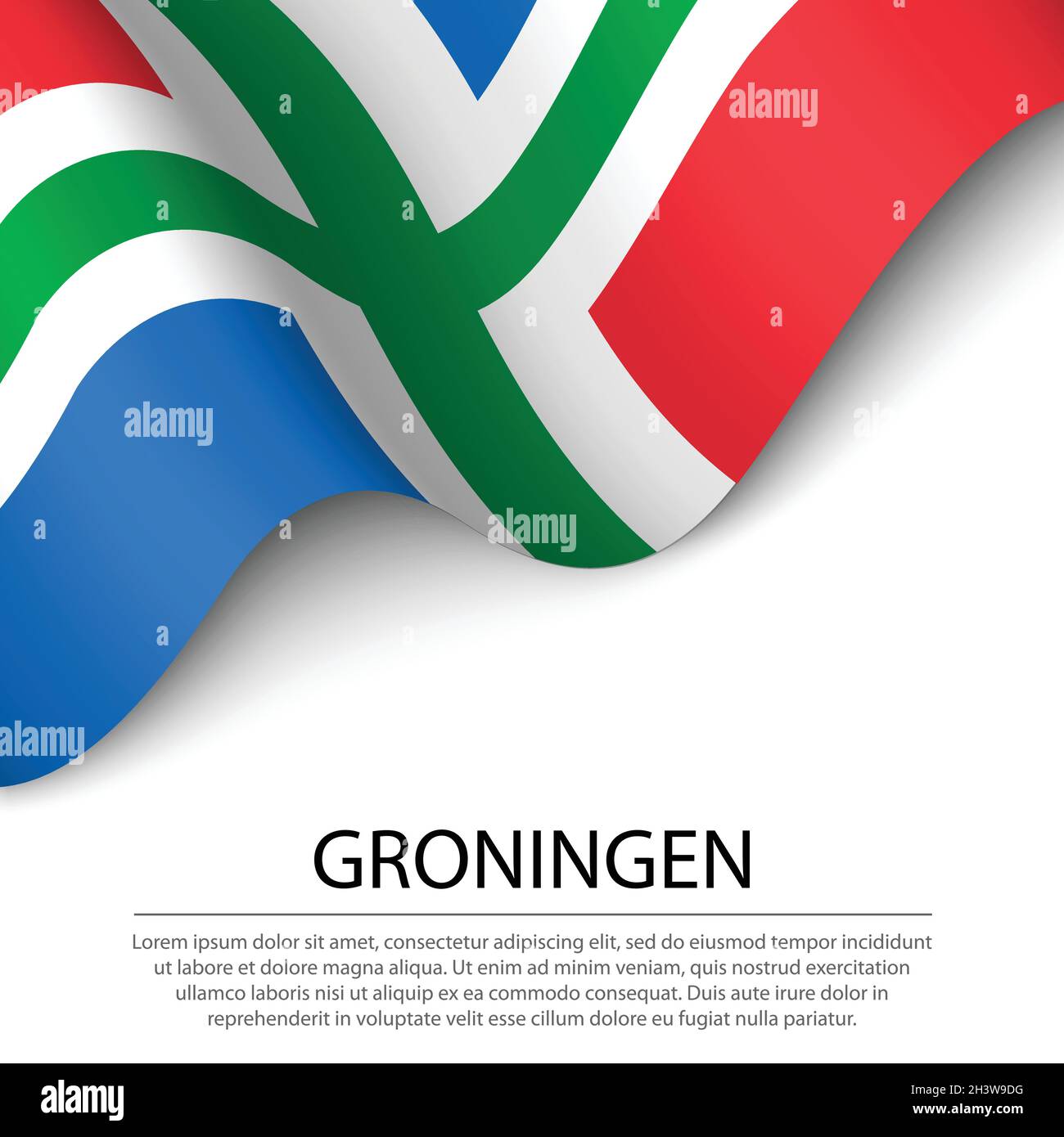 Groningen Flag Sticker For Sale Mit "Kartenflagge Der Provinz