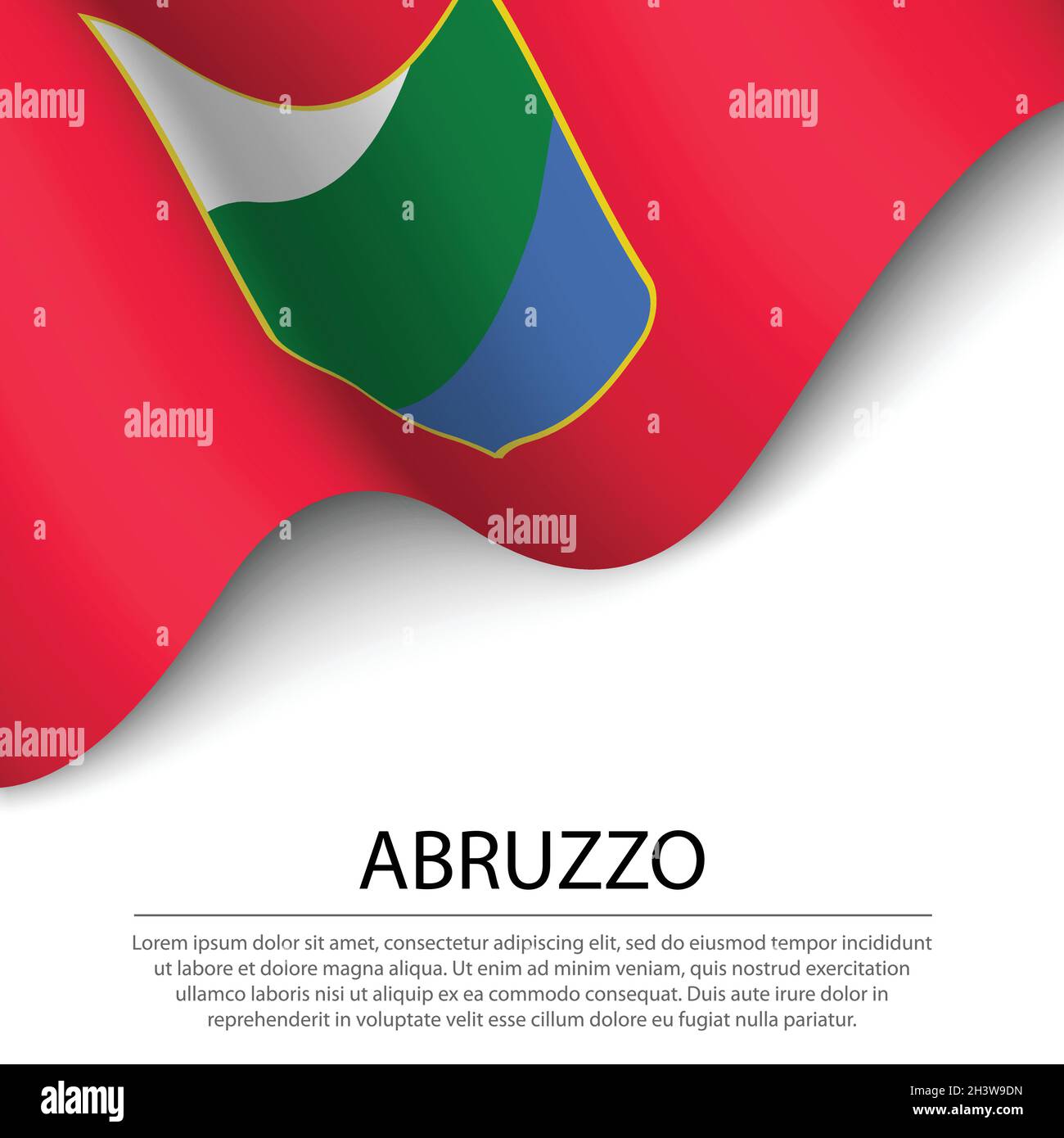 Flag of the state of abruzzo Stock Vector Images - Alamy