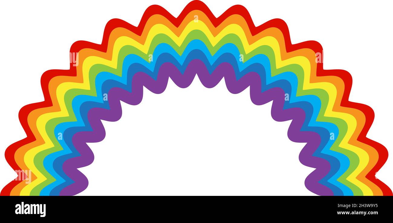 rainbow multicolored curved. Vector Illustration Stock Vector Image ...