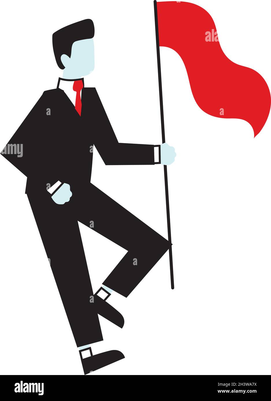 Stick figure flag Cut Out Stock Images & Pictures - Alamy