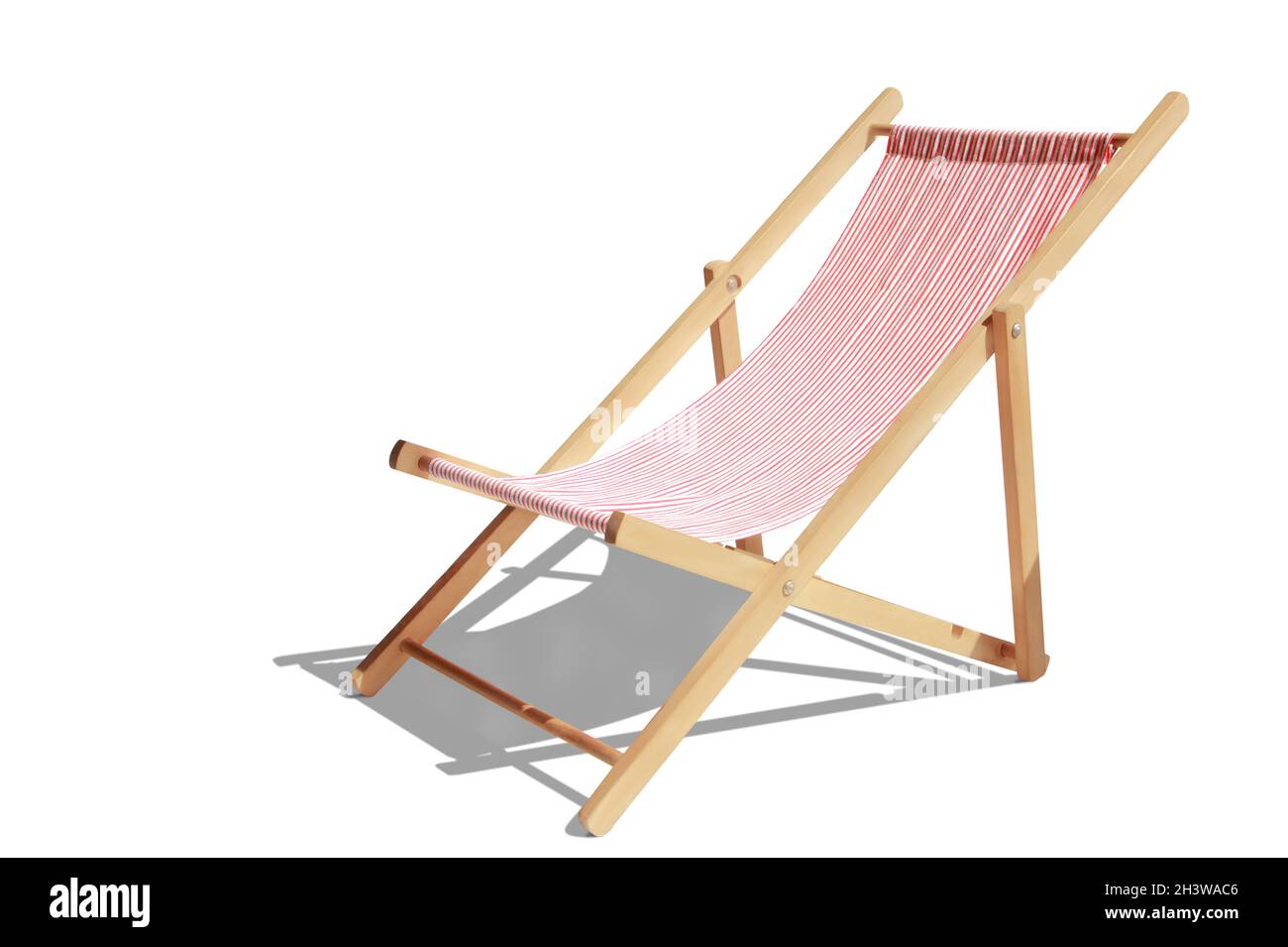 Deck chairs on beach in holiday resort Cut Out Stock Images & Pictures ...