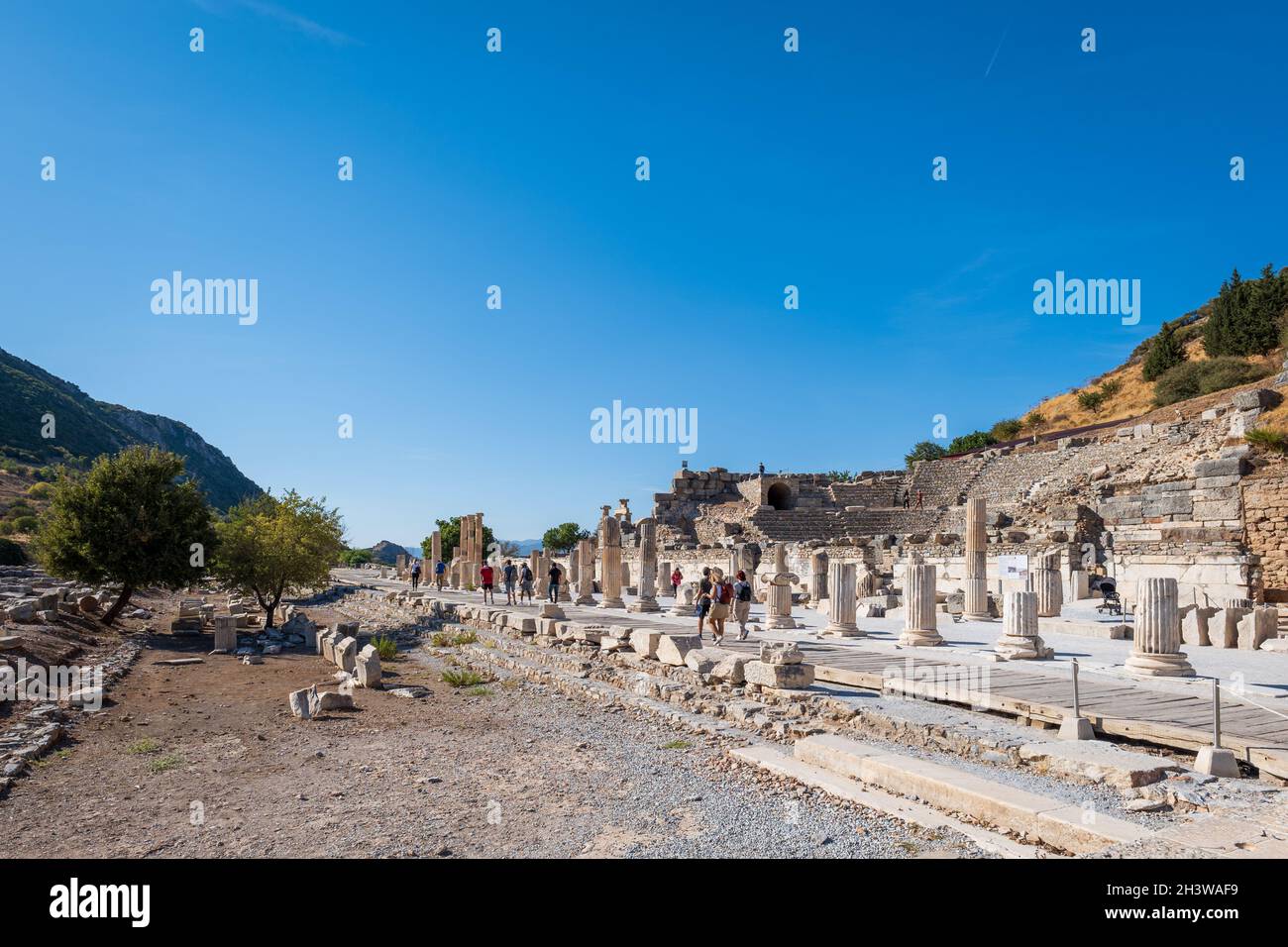 Ephesus ancient city in Selcuk, Turkey. Ephesus is a UNESCO World ...