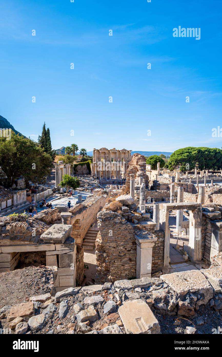 Ephesus Library of Celsus in the ancient city of Ephesus, Turkey ...