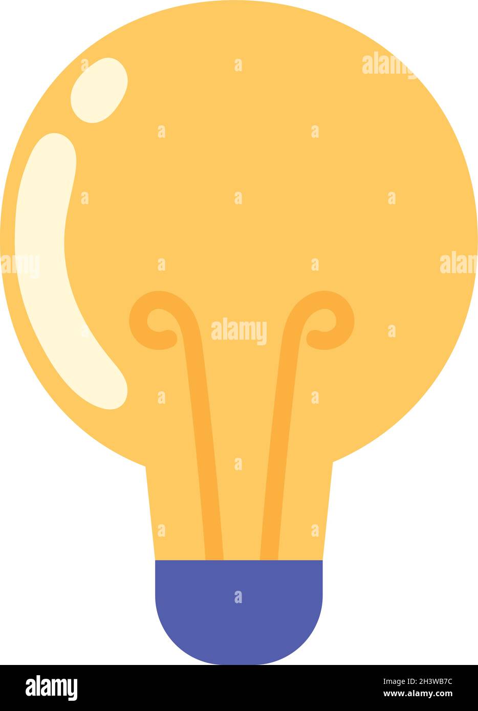 light bulb flat icon Stock Vector Image & Art - Alamy