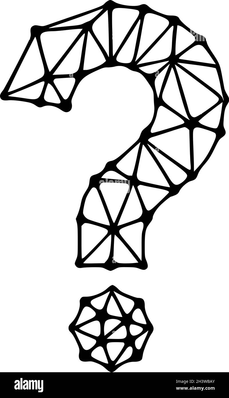 Question mark polygonal symbol, clip art isolated on white background Stock Vector Image & Art ...