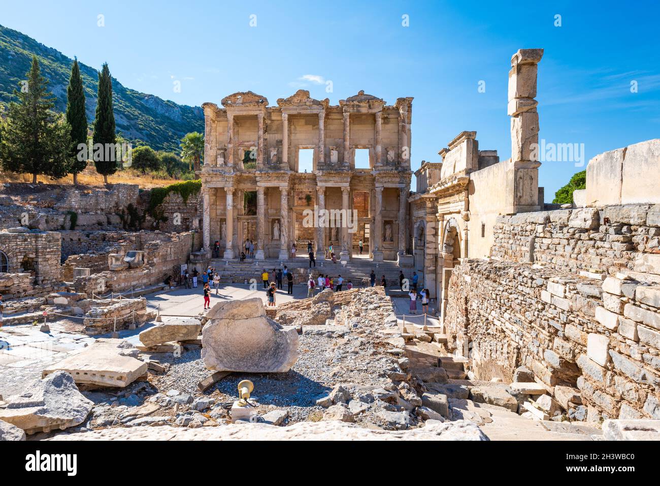 Ephesus Library of Celsus in the ancient city of Ephesus, Turkey ...