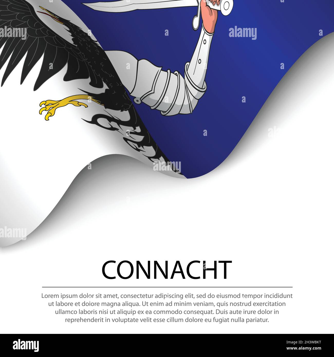 Waving Irish Flag Tattoo